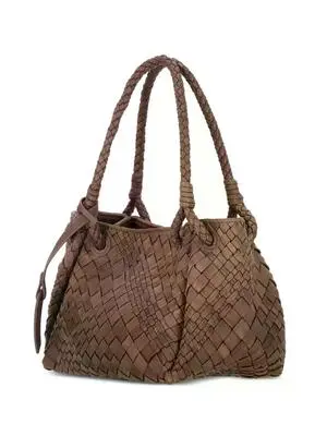 VISONA` Visona Woven Leather Shoulder Bag