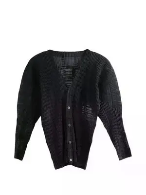 Issey Miyake Pleated Semi-sheer Shirt - Black