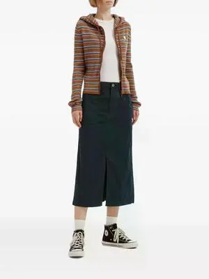 CHOCOOLATE Patch-detail Front-slit Midi Skirt