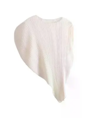 Issey Miyake Asymmetric Plissé Effect Top