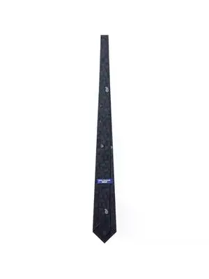 Junya Watanabe Paisley Print Silk Tie - Black