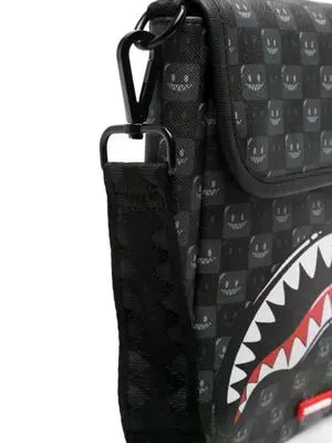 SPRAYGROUND Shark Mouth Checkered Messnger Bag