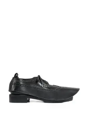 Comme Des Garçons Brogue-detail Leather Derby Shoes - Black