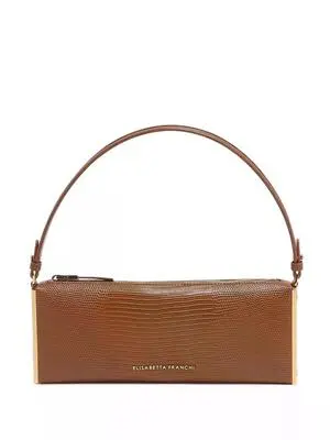 Elisabetta Franchi Lizard-effect Metal-trim Shoulder Bag