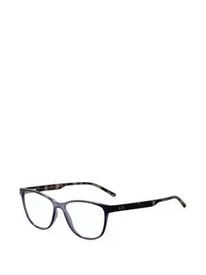 Armani Exchange Tortoiseshell-effect Rectangle-frame Glasses - Purple