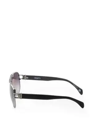 BUGATTI Croc-effect Pilot Sunglasses