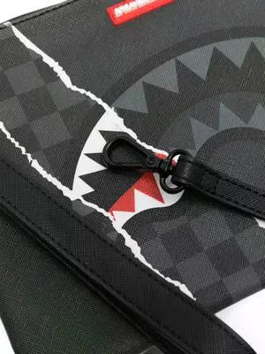 SPRAYGROUND Shark Central Checkered Clutch Bag