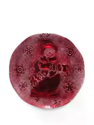 IVV Snowman Embossed Plate - Red