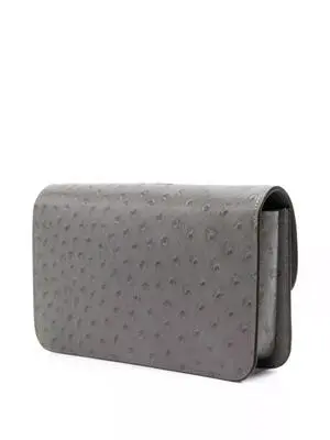 TOTEME T-lock Ostrich-effect Crossbody Bag