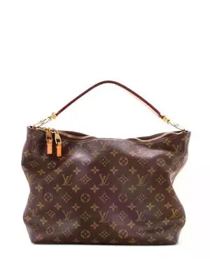 LOUIS VUITTON Sully Hobo Bag Monogram Canvas Pm - Brown