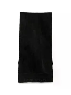 Emporio Armani Embossed Logo Scarf - Black