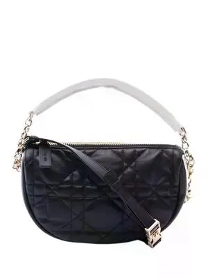 Dior Lambskin Cannage Vibe Hobo Satchel - Black