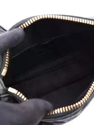 Dior Lambskin Cannage Vibe Hobo Satchel - Black
