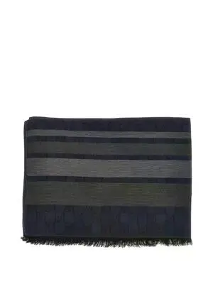 Emporio Armani Logo-jacquard Striped Scarf