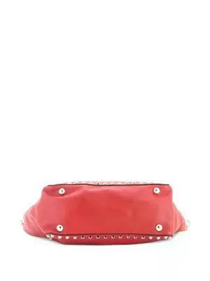 Valentino Garavani Rockstud Soft Leather Small Tote Bag - Red