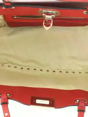 Valentino Garavani Rockstud Soft Leather Small Tote Bag - Red
