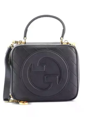 Gucci Blondie Nm Top Handle Shoulder Bag - Black