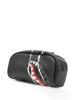 SPRAYGROUND Shark Mouth Checkered Clutch Bag - Black