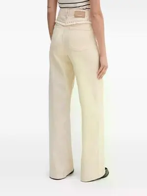 MOS MOSH Colette Stud-embellished Frayed-edge Jeans - Neutrals