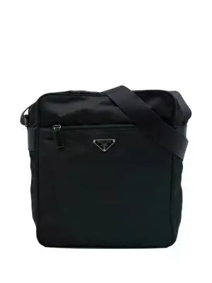Prada 2013-2026 Tessuto Zip Top Crossbody Bag - Black