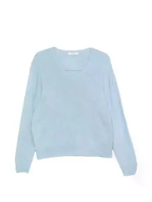 IVORY PARIS Dolly V-neck Brushed-finish Sweater - Blue