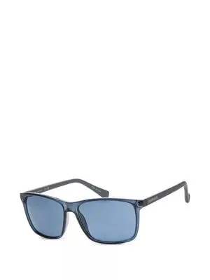 Calvin Klein Rectangle Frame Sunglasses With Tinted Lenses - Blue