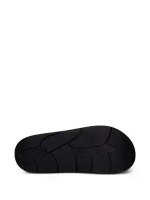Oakley Logo-embossed Perforated Flip-flops - Black