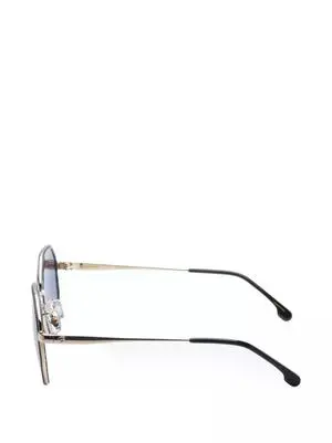 Carrera Eyewear Geometric Frame Sunglasses With Gold Tone Hardware - Green
