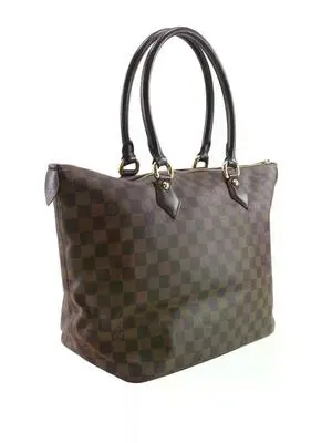LOUIS VUITTON Damier Ebene Saleya Mm Tote Bag - Brown