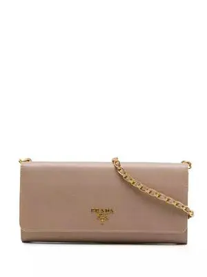 Prada 2000-2013 Saffiano Wallet On Chain Crossbody Bag