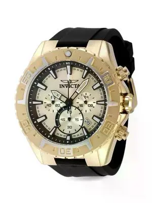 INVICTA Chronograph Watch With -tone Dial And Black Rubber Strap