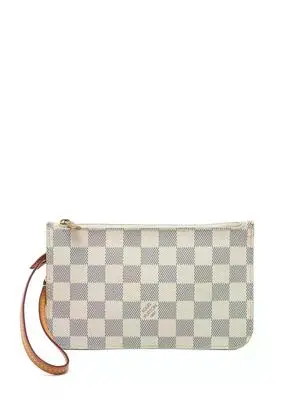 LOUIS VUITTON 2014 Damier Azur Neverfull Pm Pouch