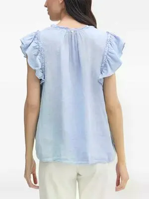 MOS MOSH Ruffled V-neck Blouse