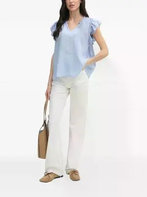 MOS MOSH Mos Mosh Ruffled V-Neck Blouse