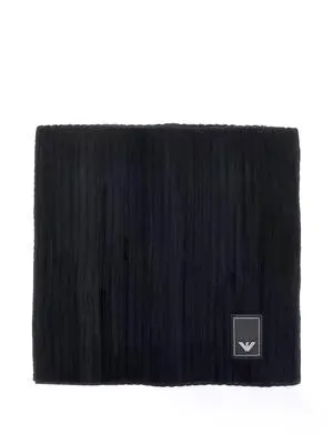 Emporio Armani Ribbed-knit Snood - Black