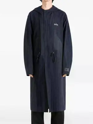Undercover Pinstripe Hooded Coat
