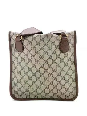 Gucci Neo Vintage Envelope Messenger Gg Coated Canvas Medium Crossbody Bag - Brown