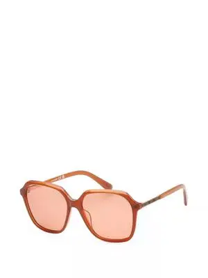SWAROVSKI Crystal-embellished Geometric-frame Sunglasses - Orange