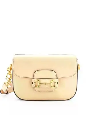 Gucci Horsebit 1955 Leather Mini Shoulder Bag - Neutrals