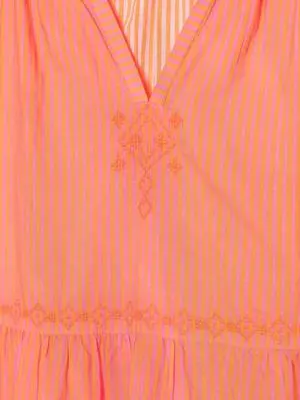 MAISON123 Striped Pattern Maxi Dress