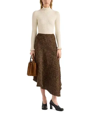 Proenza Schouler White Label Layne Asymmetric Tweed Skirt