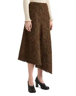 Proenza Schouler White Label Layne Asymmetric Tweed Skirt