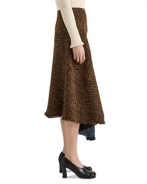 Proenza Schouler White Label Layne Asymmetric Tweed Skirt