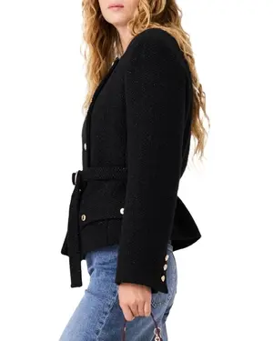 Maje Vyder Double Breasted Collarless Jacket
