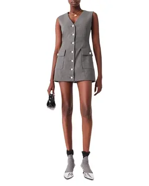 Maje Iendra Jewel Button Romper