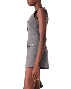 Maje Iendra Jewel Button Romper