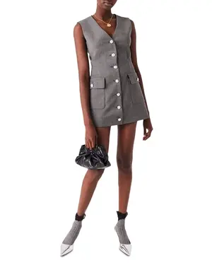 Maje Iendra Jewel Button Romper