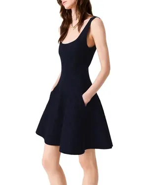 Maje Rowill Jacquard Skater Dress