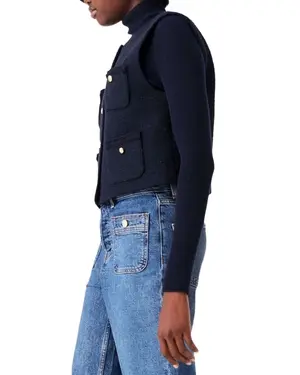 Maje Liponette Tweed Vest