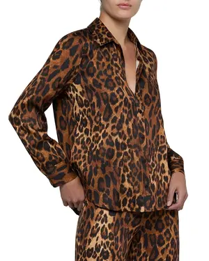 L'Agence Ellery Printed Long Sleeve Blouse